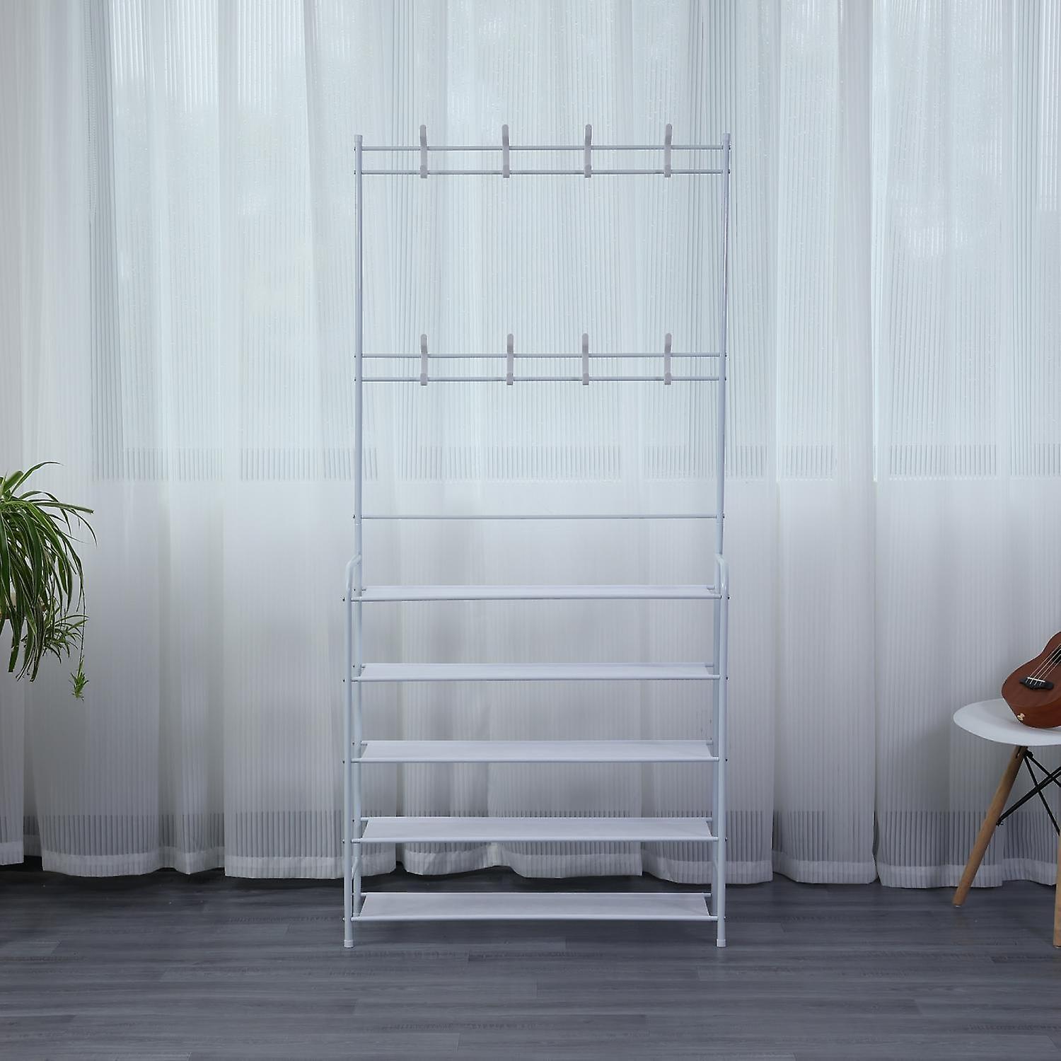 Herzberg 4-Tier Coat Rack for Entrance and Storage Rack in Hallway ...
