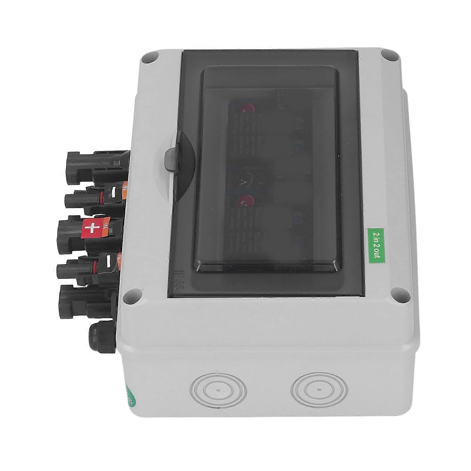 DC1000V Solar Combiner Box IP65 Waterproof 2 in 2 Out PV Junction Box ...