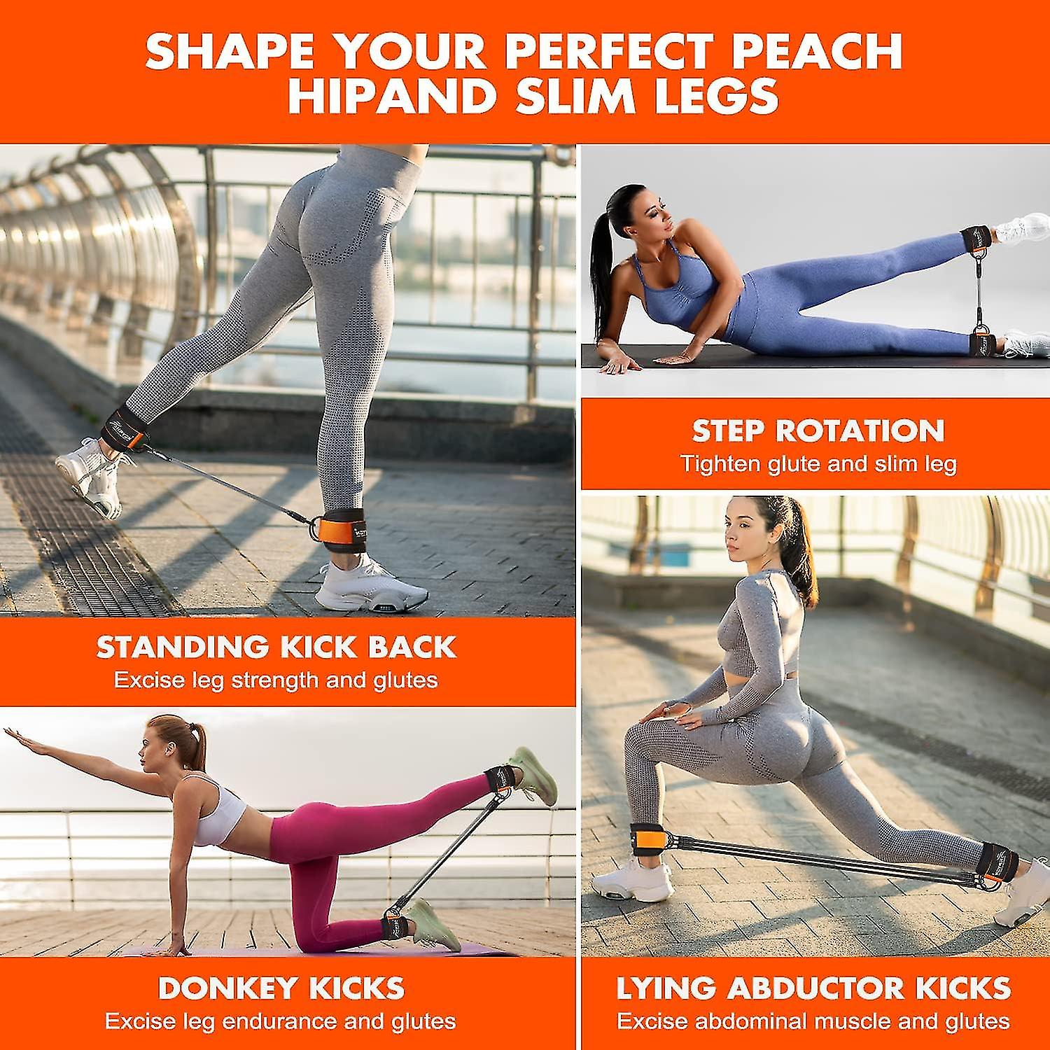 Ankle Resistance Bands, Ankle Bands for Working Out with Cuffs ...