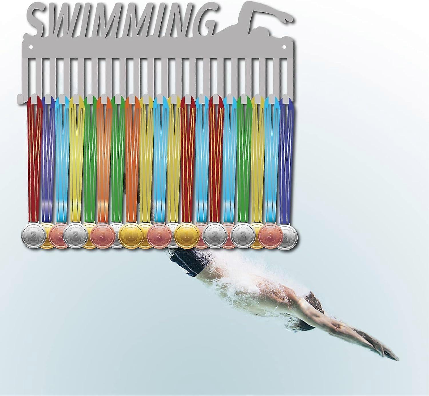 Swimming Metal Medals Holder Sports Medals Display Hanger Rack Swimmers ...