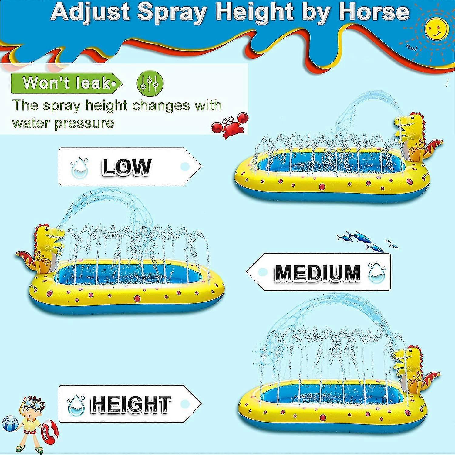 Paddling Pools For Kids Inflatable Sprinkler Mat Swimming Pool For ...