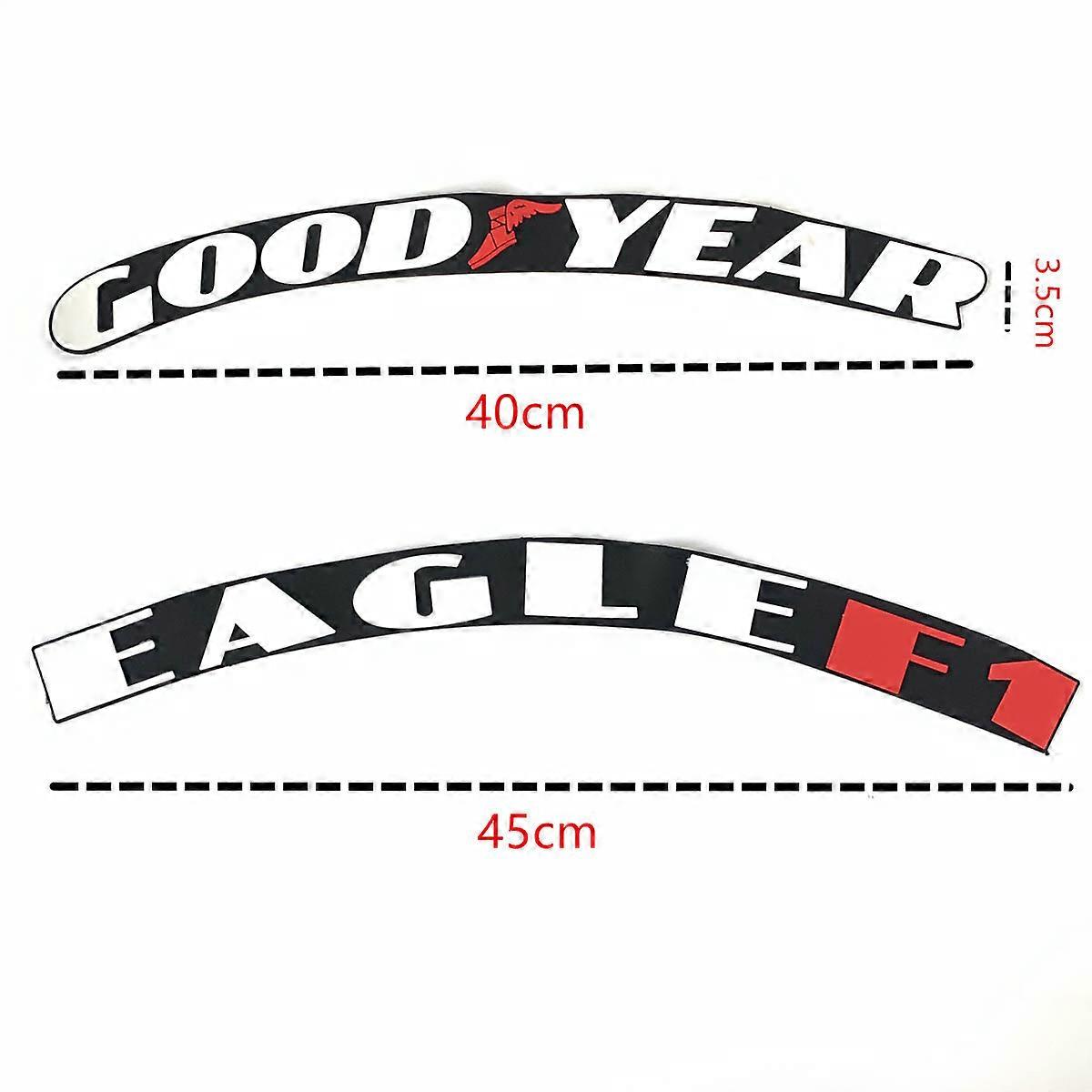 For GOODYEAR EAGLE F1 Rubber Sticker 3D Car Tire Letter Decal ...