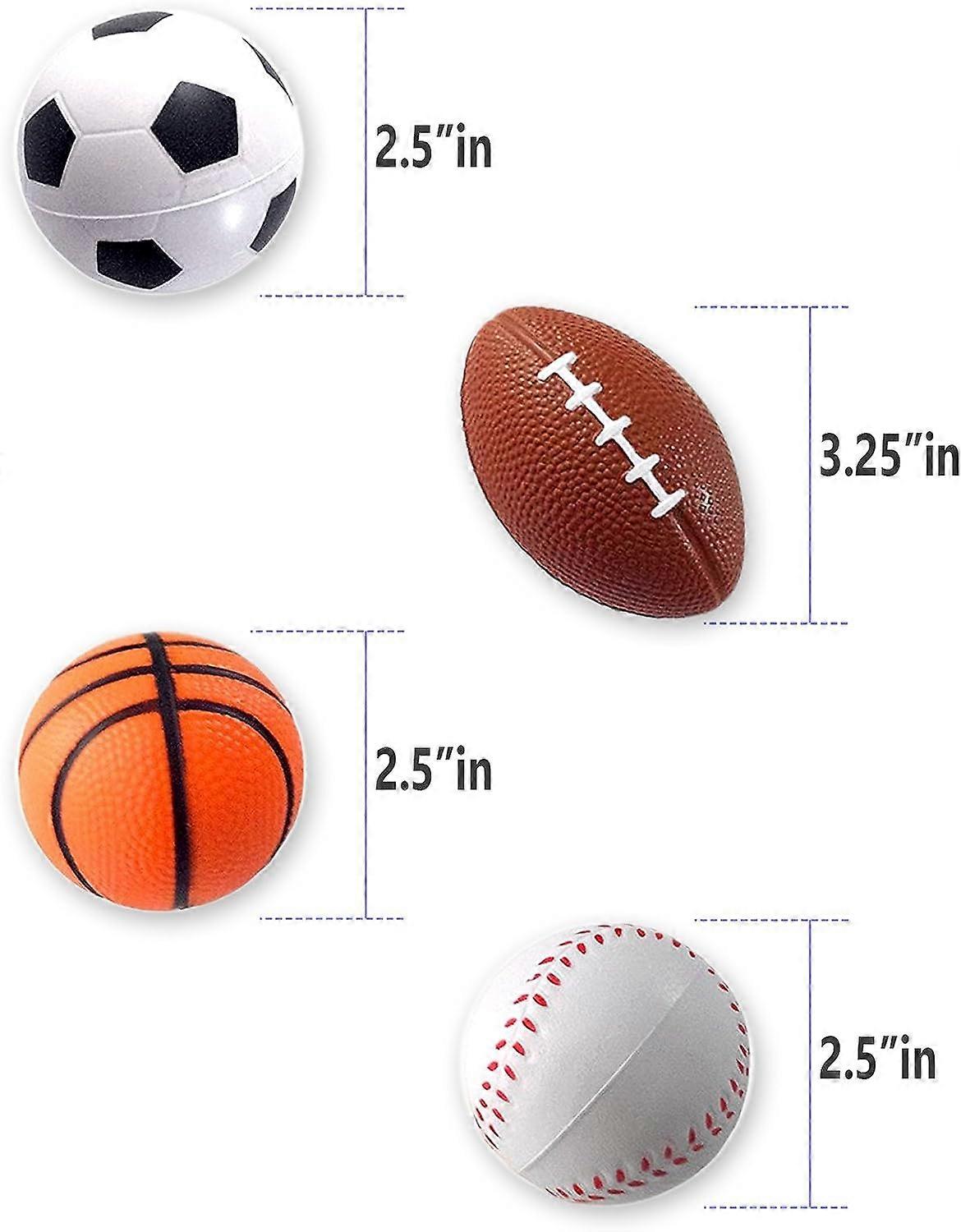 12 Pack Mini 4cm Sports Balls for Kids Party Favor Toy Soccer Ball ...