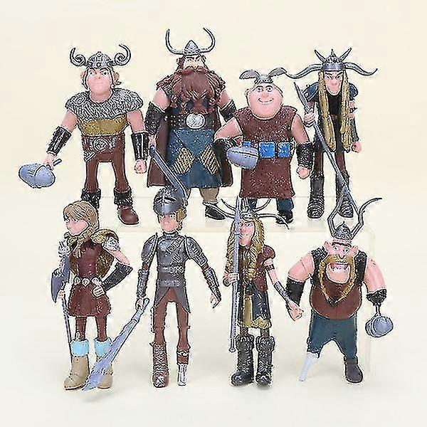8pcs/set anime How to Train Your Dragon 2 PVC Action Figures Toy Doll ...