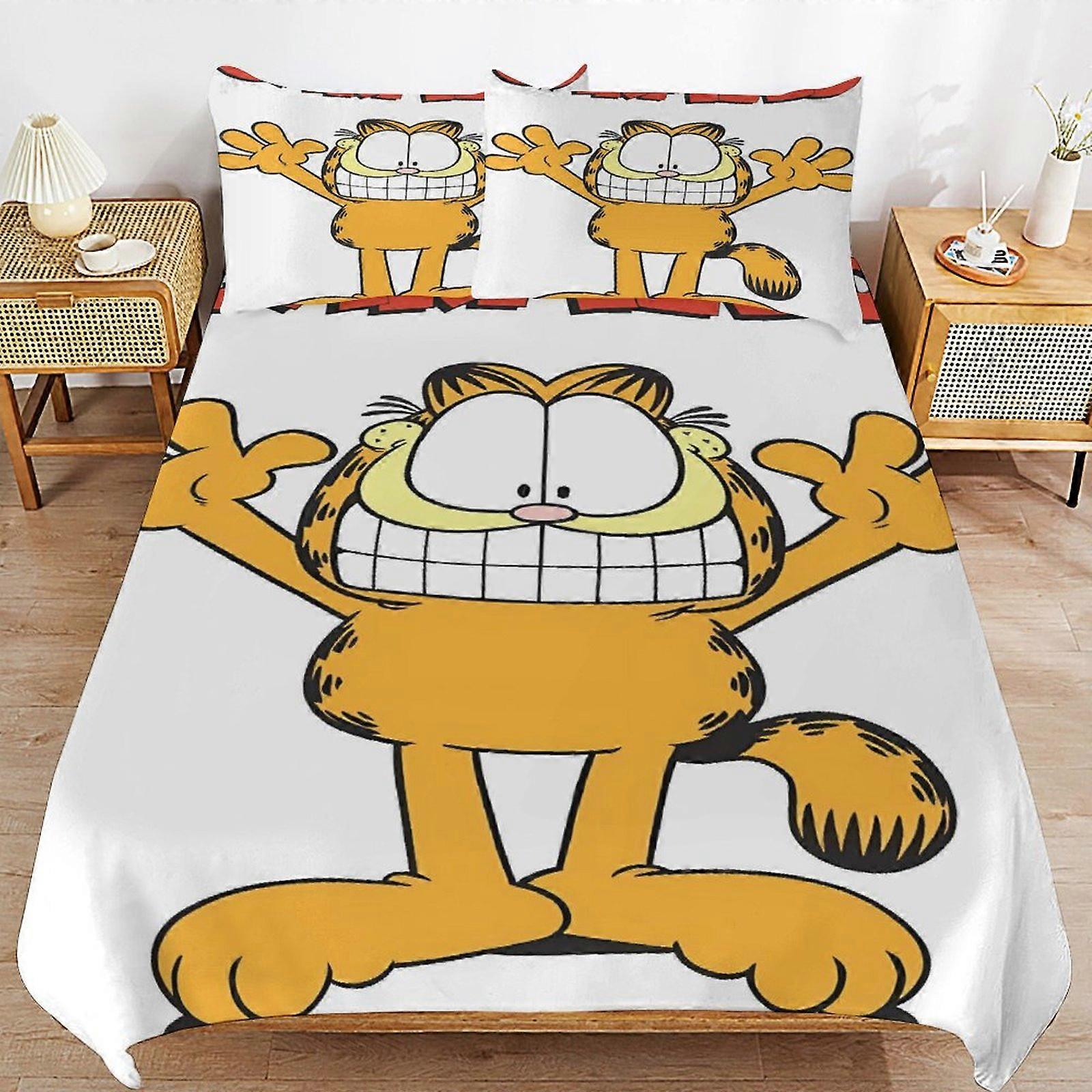 x33 Garfield Bed Duvet Cover Microfiber Bedding Sets 3D Printed ...