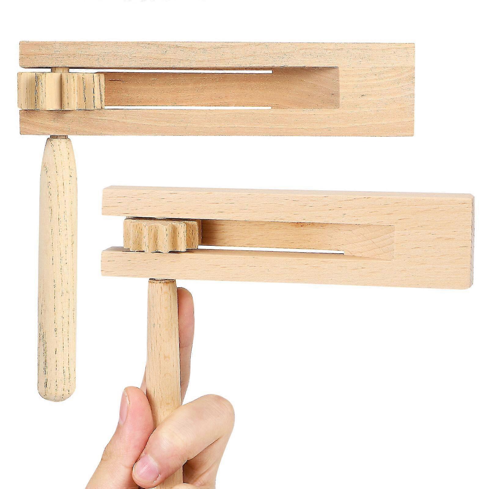2pcs Wooden Ratchet Noise Maker Educational Toy Traditional Matraca For ...