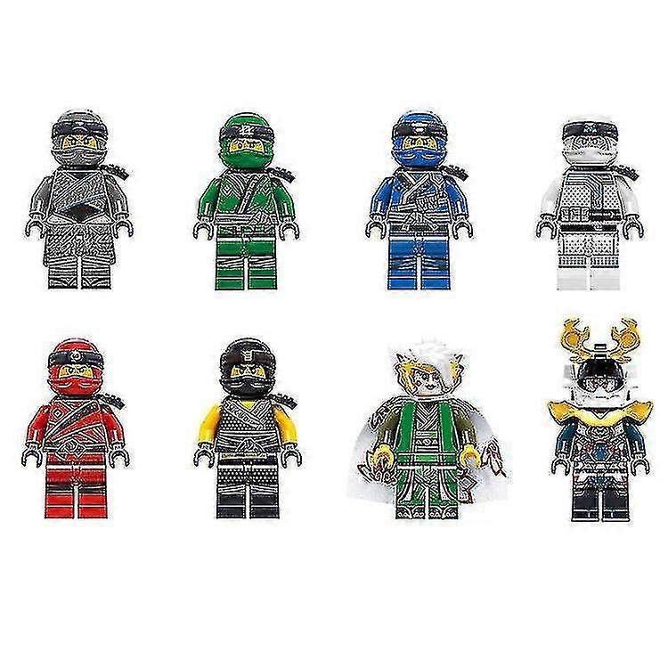 8pcs Ninja Ninja Series Niya Lloyd Warrior X Puzzle Assembled Building ...