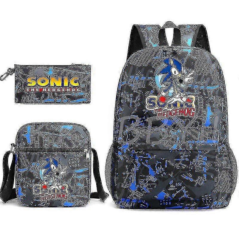 Sonic Bag Kids Backpacks 3pcs Backpacks Bags For Boys Girls-r | Fruugo UK