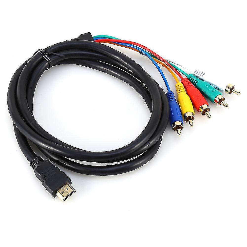 .5M 5Ft HD 1080P HDMI Male to 3 RCA AV o Video Converter Cable Cord ...