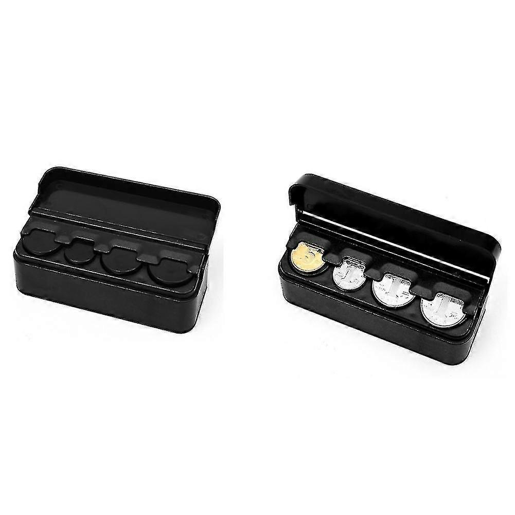 2 Pack Car Gift Coin Holder Black Car Coin Box Car Coin Holder ...