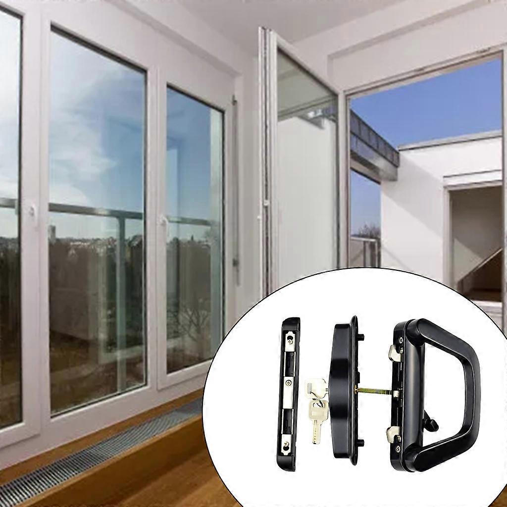 Sliding Patio Door Handle Set with for Key Zinc Alloy Mortise-Style ...