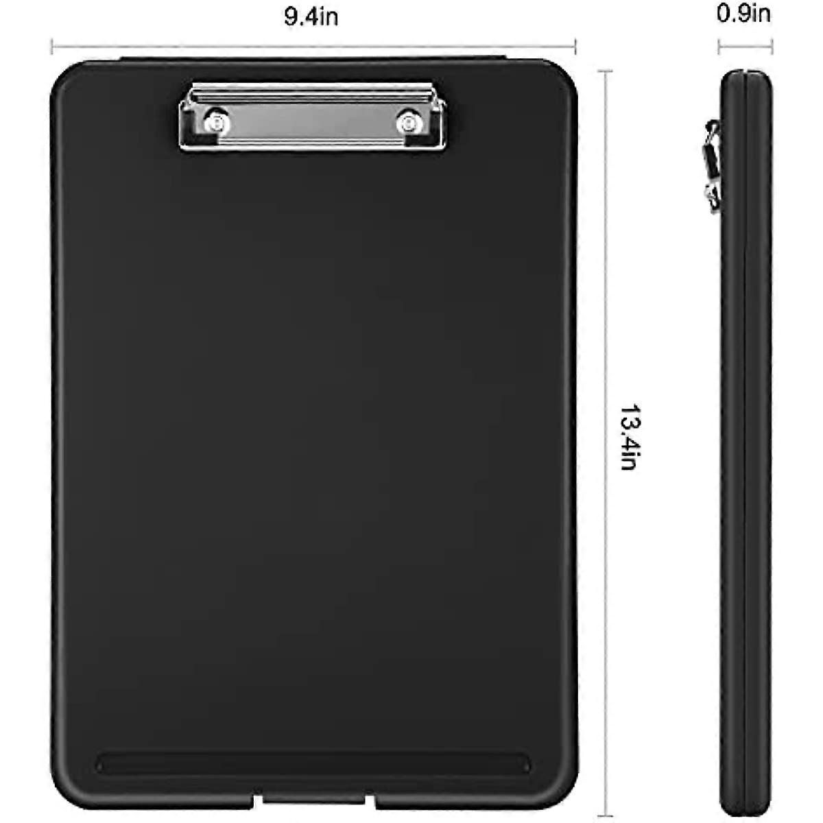 Sooez Clipboard with Storage Plastic Storage Clipboard with Low Profile ...