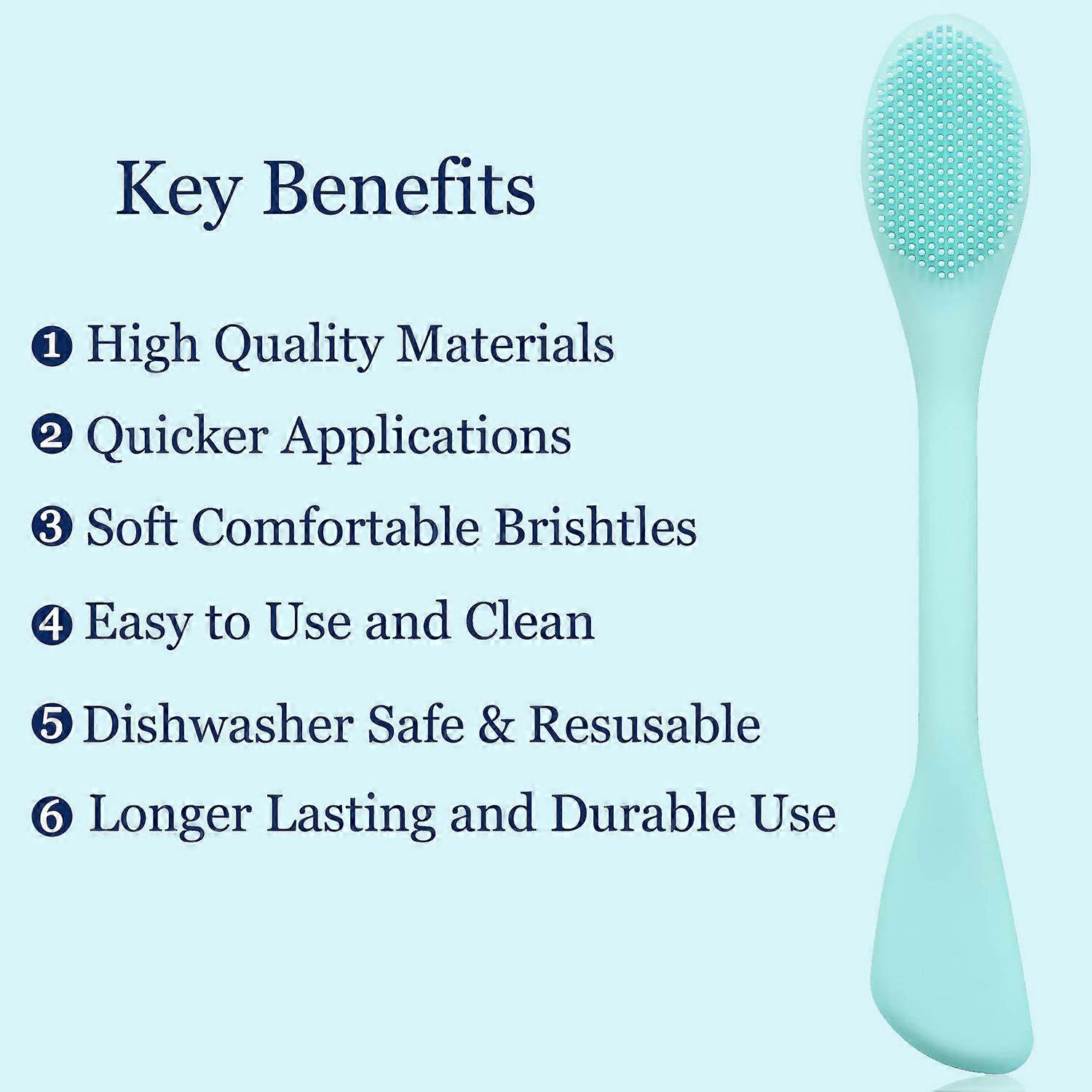 2-Pack Silicone Mask Brush, Facial Grooming Tool, For Charcoal Blending ...