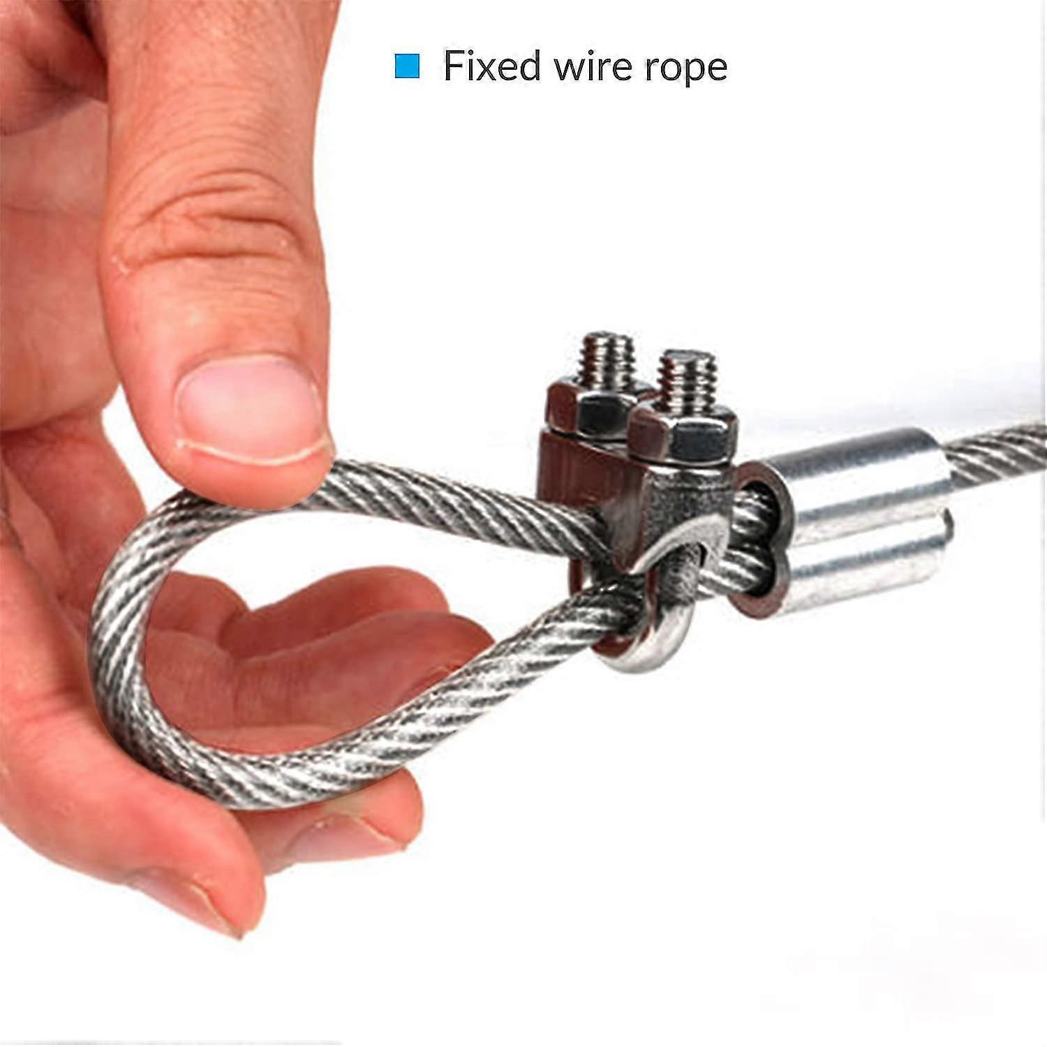 M4 Wire Rope Clip 10pcs Cable Clamp U-shaped Bolt Stainless Steel Wire ...