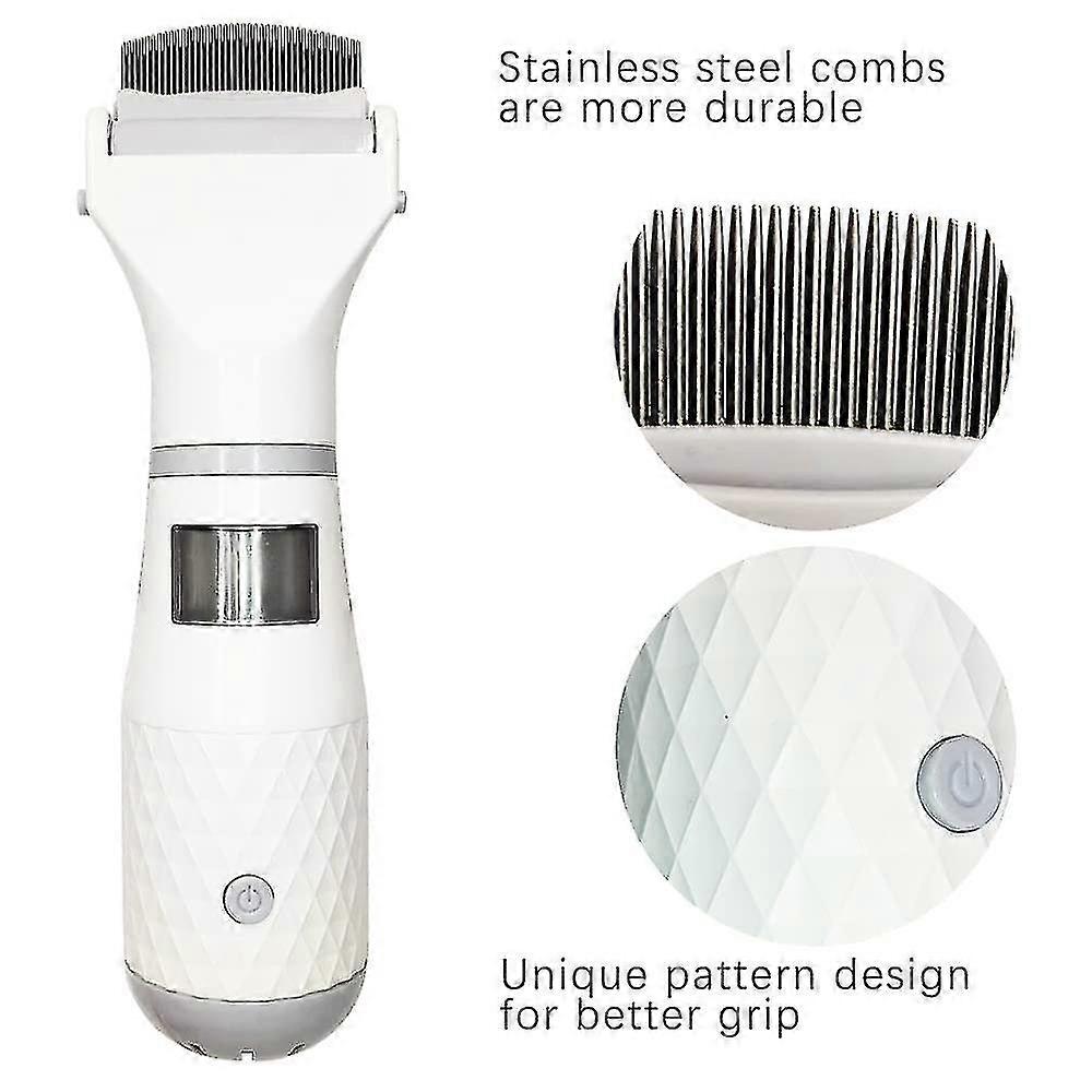 Electric Flea Comb, Powerful Suction Comb For Removing Lice Eggs ...