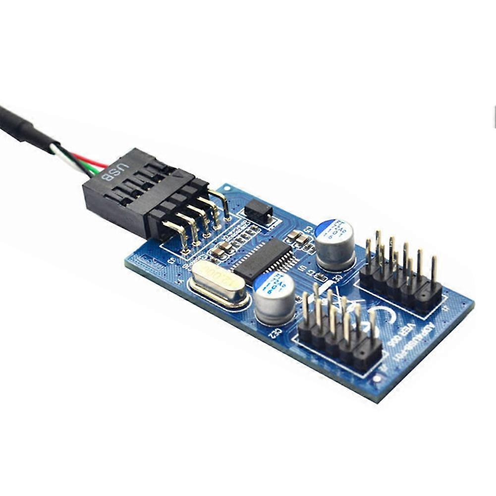 9Pin USB Header Male 1 to 2/4 Female Extension Cable Card Desktop 9Pin ...