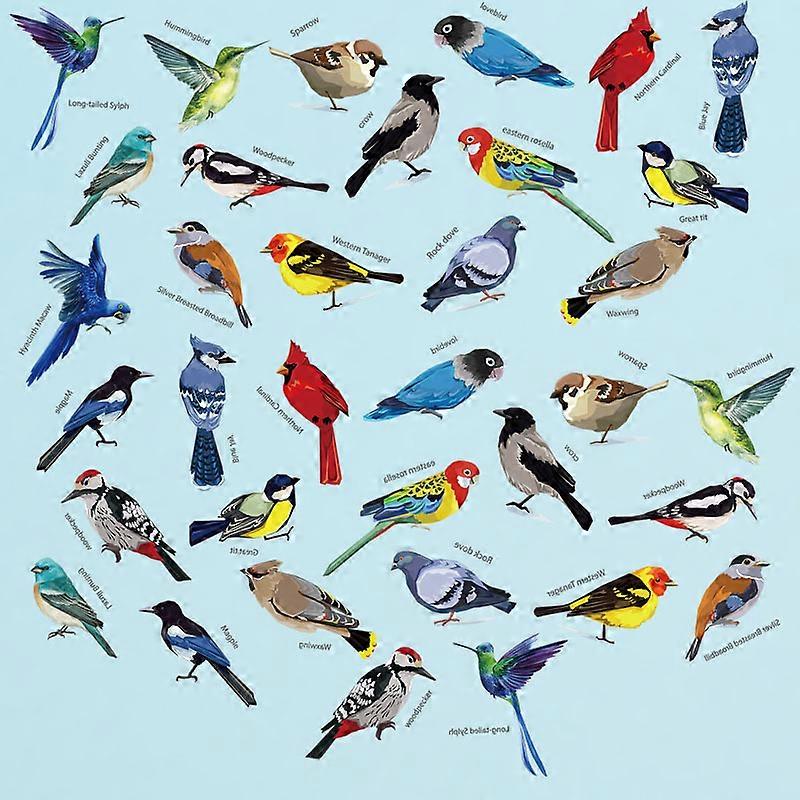 Little Birds Wall Art Stickers Colourful Flying Birds Wall Decals ...