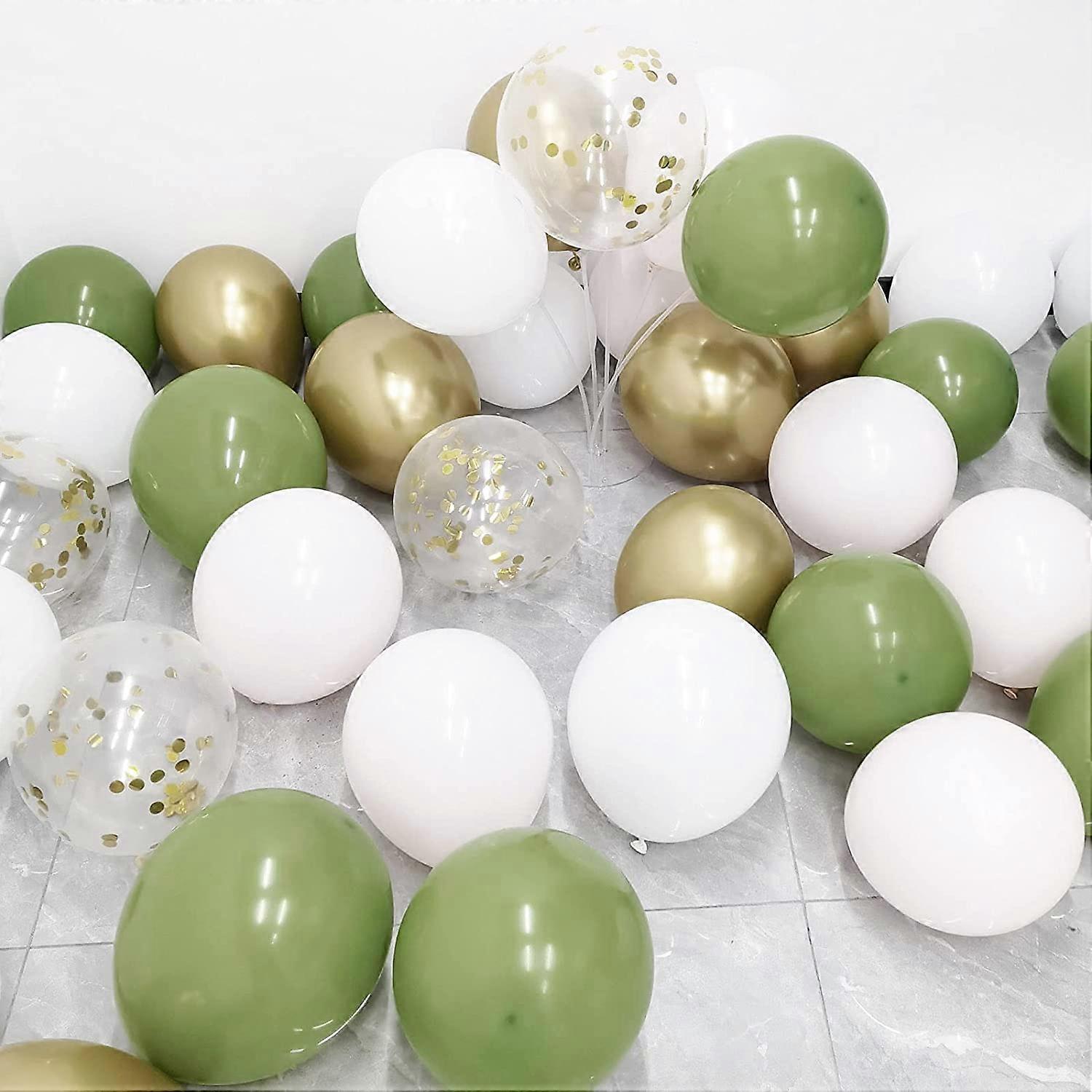 62Pcs Olive Green Gold Balloons for Baby Shower Decorations - 12inch ...