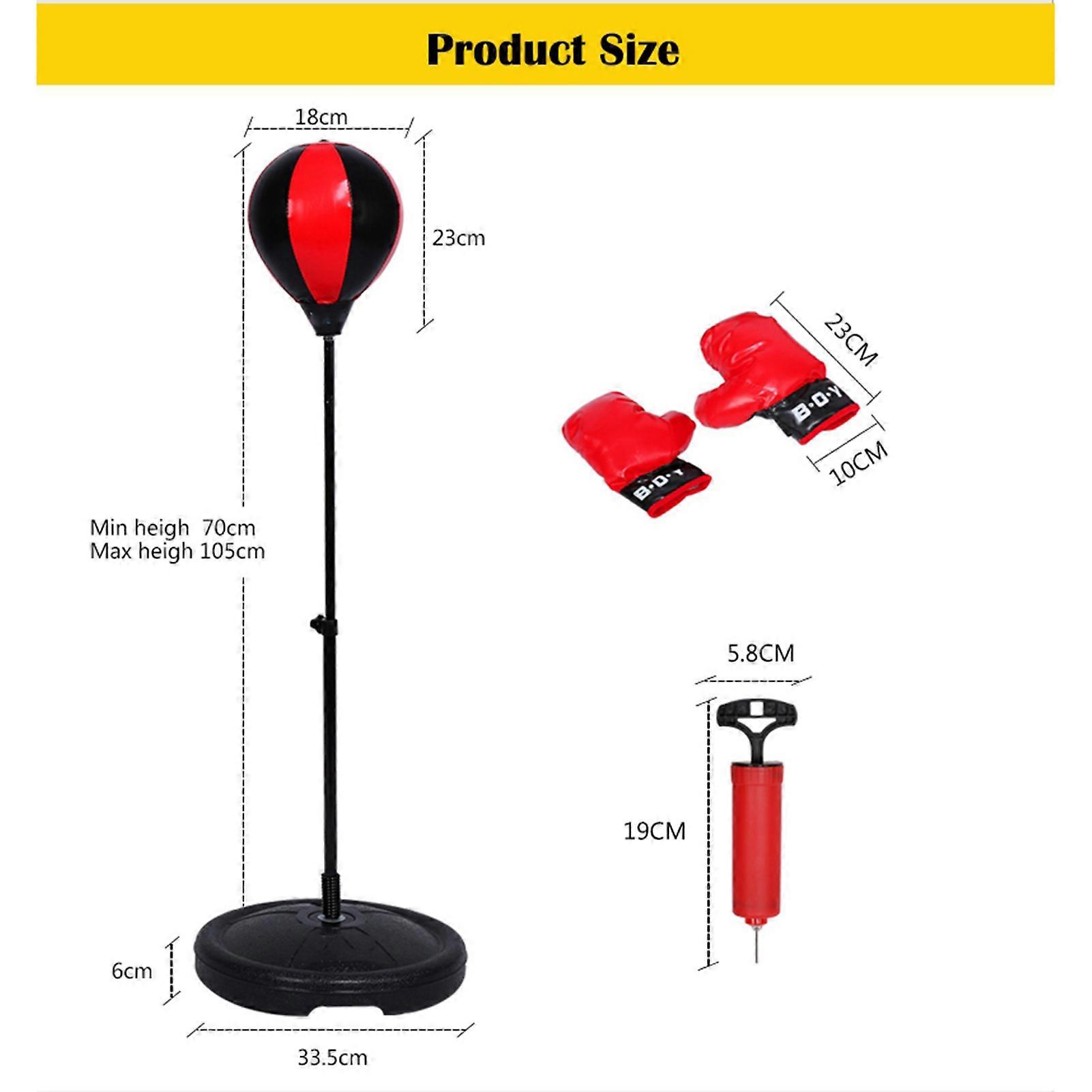 Adjustable Height Kids Punching Ball Bag Speed Boxing Sports Set ...