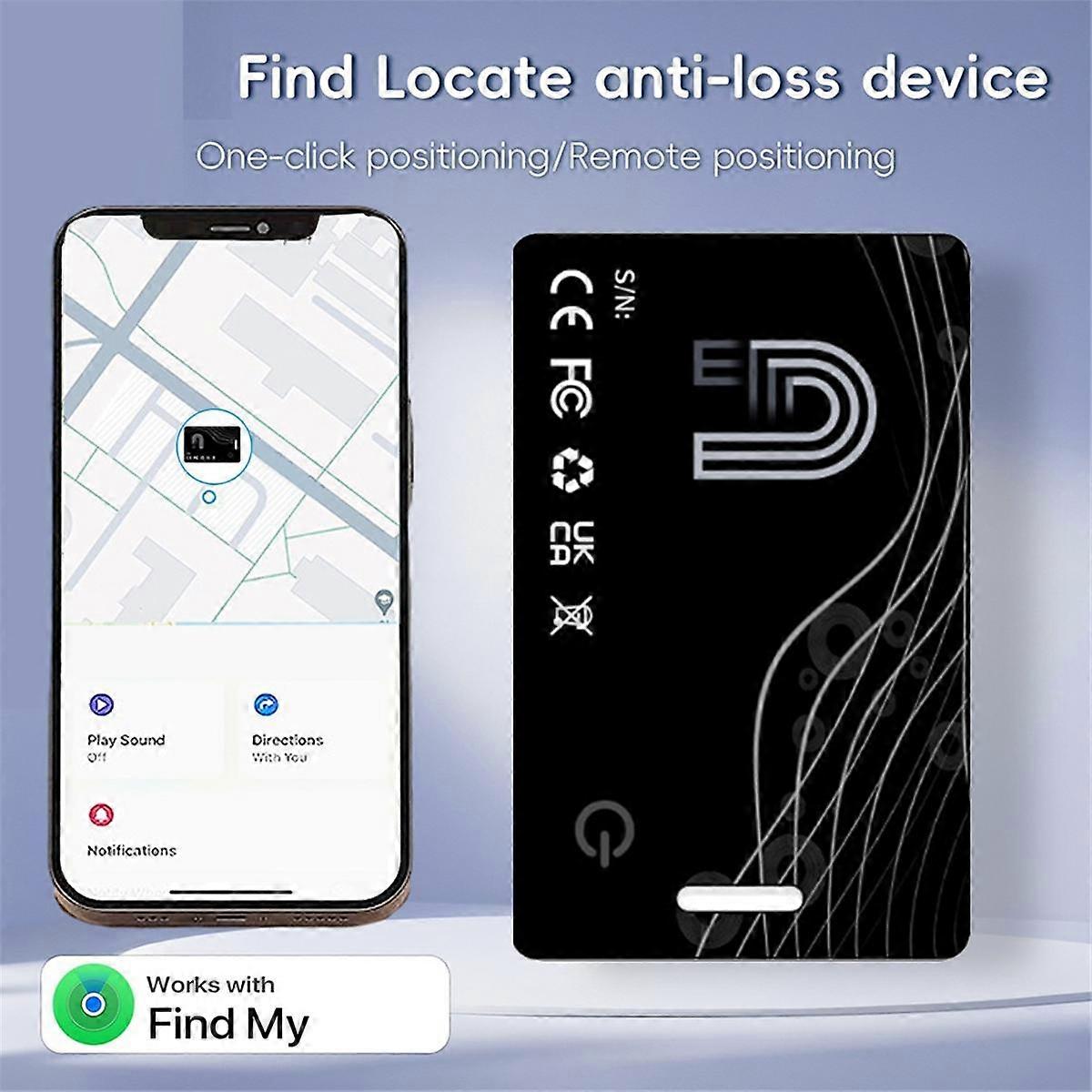 Thin Wallet Card Tracker Wireless Charging GPS Smart Tag for Find My ...