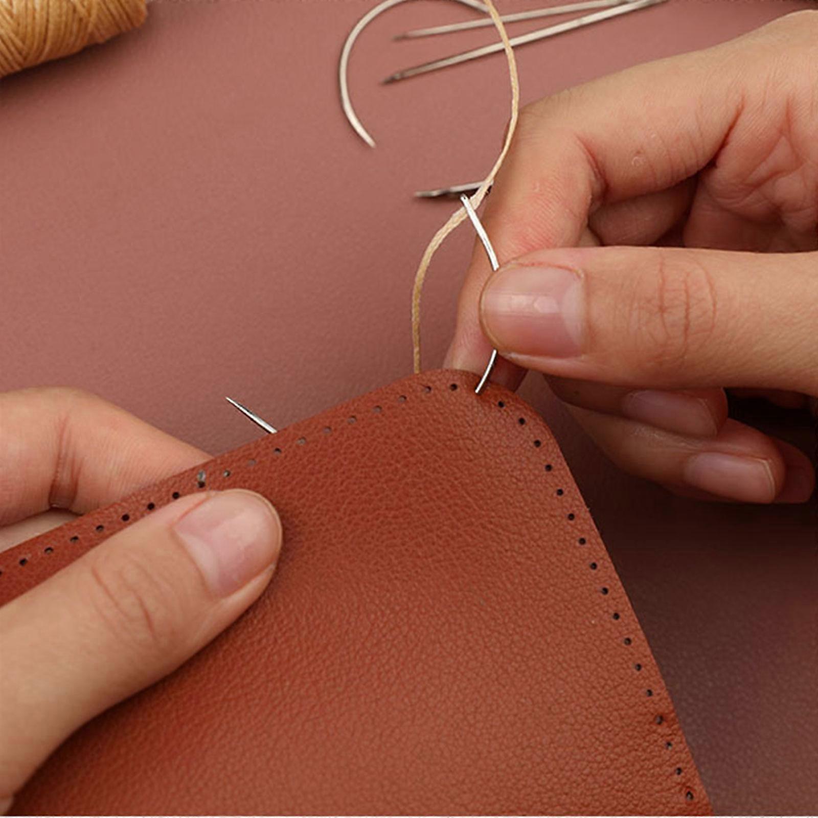 10 Set Curved Needle Upholstery Leather Sewing Needle Set Leather Hand ...