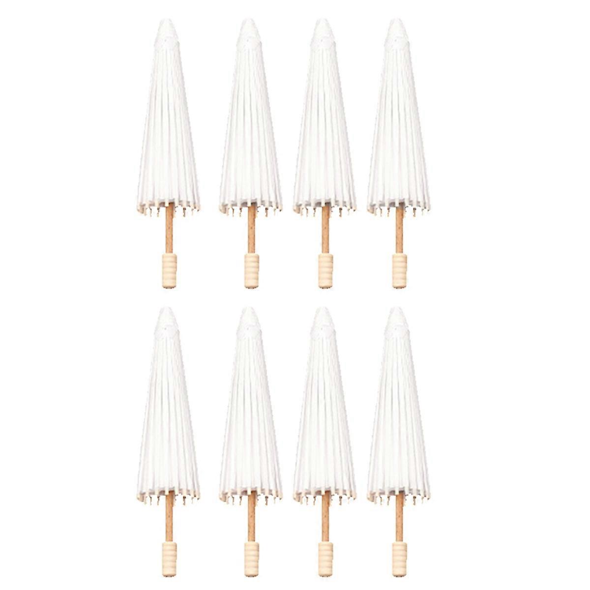 8PCS Paper Parasol Wedding Umbrella Party Favor Bamboo Umbrellas for ...
