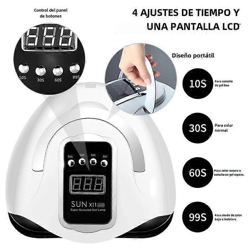 SUN X11 MAX 280W Professional Nail Dryer Lamp UV LED Gel Polish Drying Machine for Manicure with ...