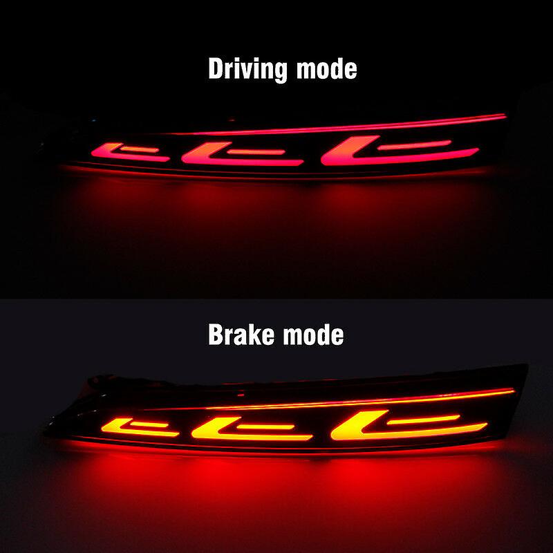 for 2017-2019 LED Rear Bumper Reflector Brake Light Fog Light Lamp ...