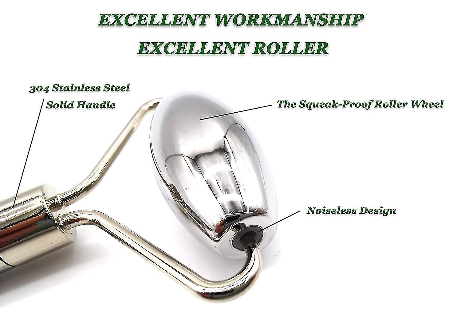 Stainless Steel Facial Roller Massager, Solid Metal Ice Roller Skin ...