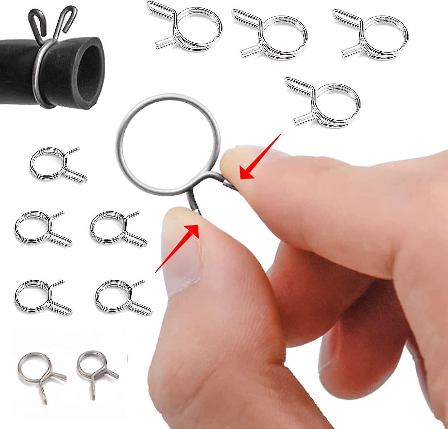 Hose Clamp 150pcs Spring Clip Hose Clamps Stainless Steel Hose Clamps ...