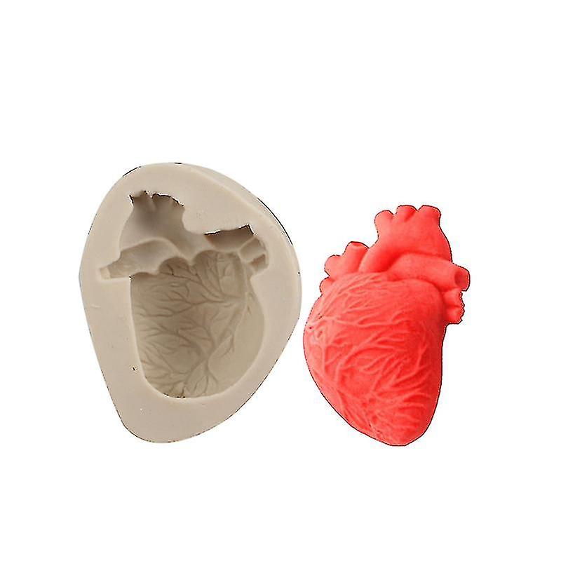 Diy Halloween Simulation Human Organ Silicone Molds 3d Heart And Brain ...