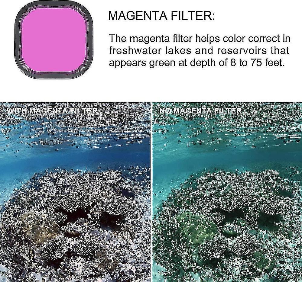3 Pack Dive Filters For Gopro Hero 8 9 10 11 Official Waterproof ...