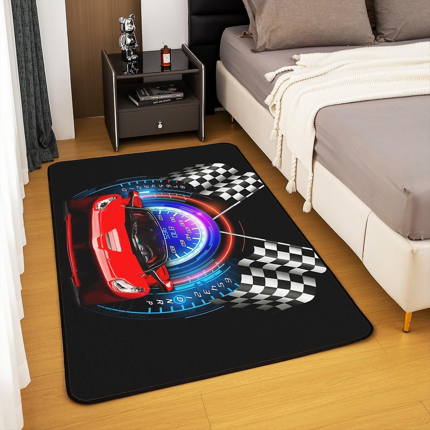 New Race Car Area Rugs For Kids Graffiti Racing Car Bedroom Rug Girls ...