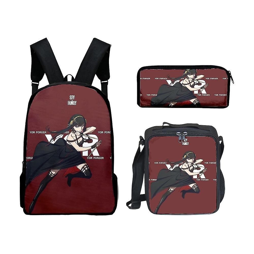 3pcs/set 2024 Anime Spy X Family Anya Forger Schoolbag Boys Girls ...