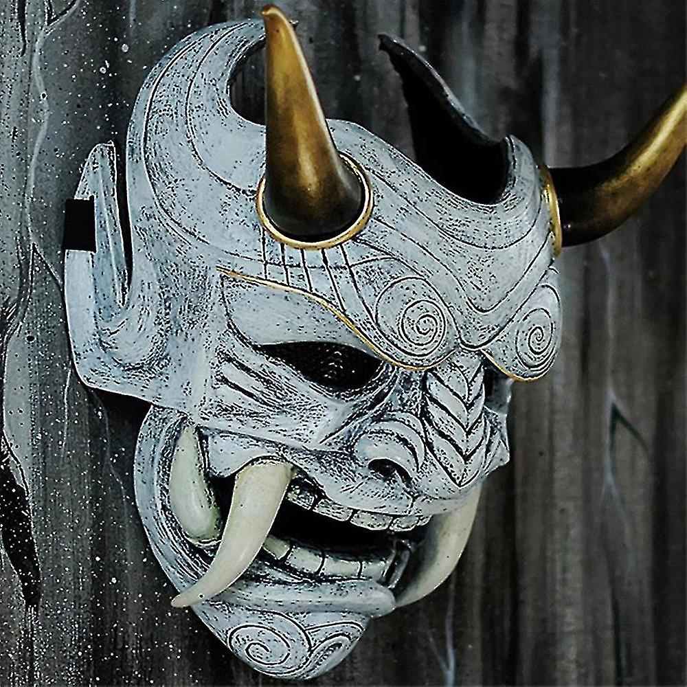 Samurai Oni Mask Japonská Hannya pokrývka hlavy Maska Halloween Cosplay ...
