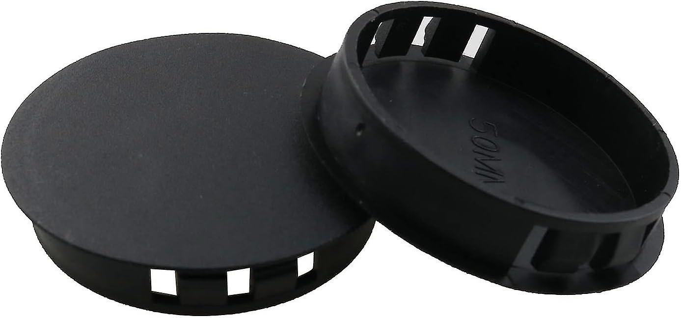 10pcs Black Hole Plugs 50mm/2" Plastic Round Flush Type Snap in Locking ...