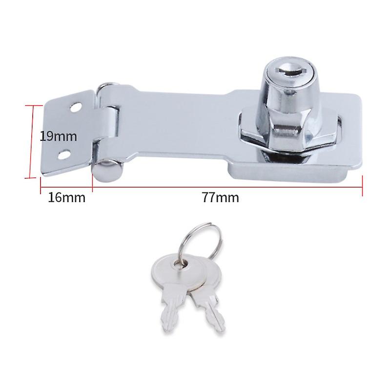 (3 Inch) Keyed Hasp Lock Hasp and Staple with Padlock, Heavy Duty Shed ...