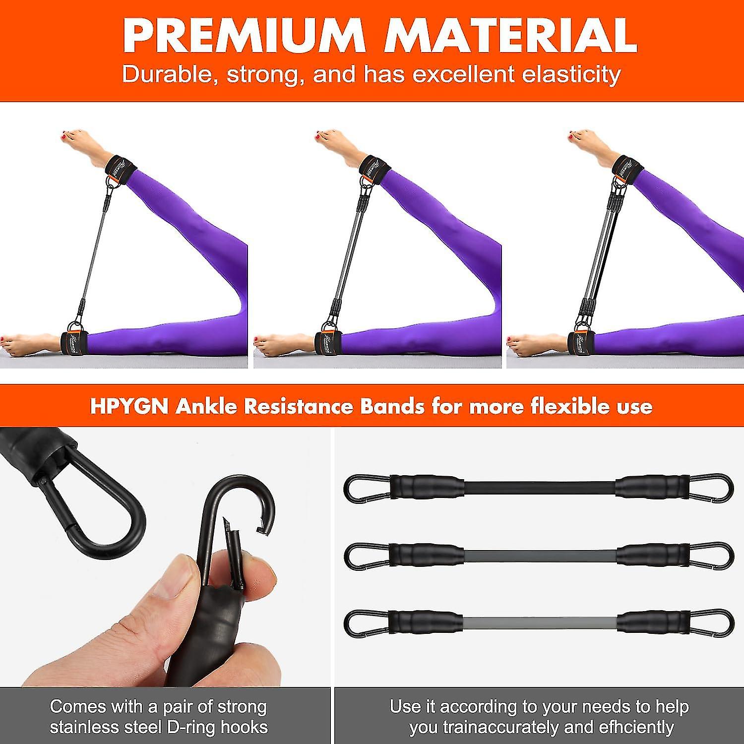 Ankle Resistance Bands, Ankle Bands for Working Out with Cuffs ...