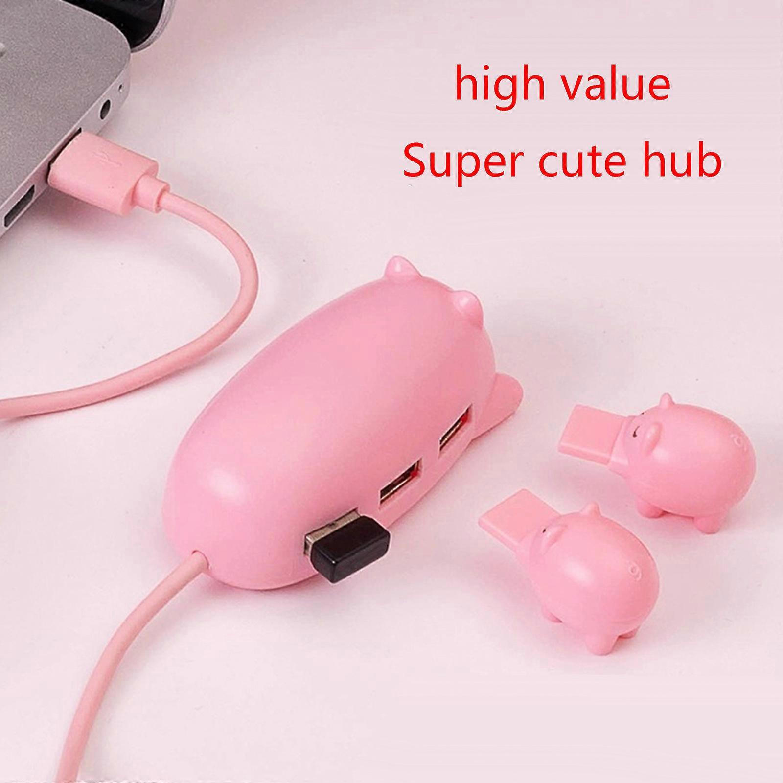 Cartoon Pig USB Hub 3 Port 2.0 USB Splitter Expander for Laptop PC ...