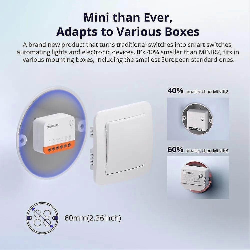 SONOFF MINIR4 Wi-Fi Smart Switch 10A MINI Extreme Smart Home Relay ...