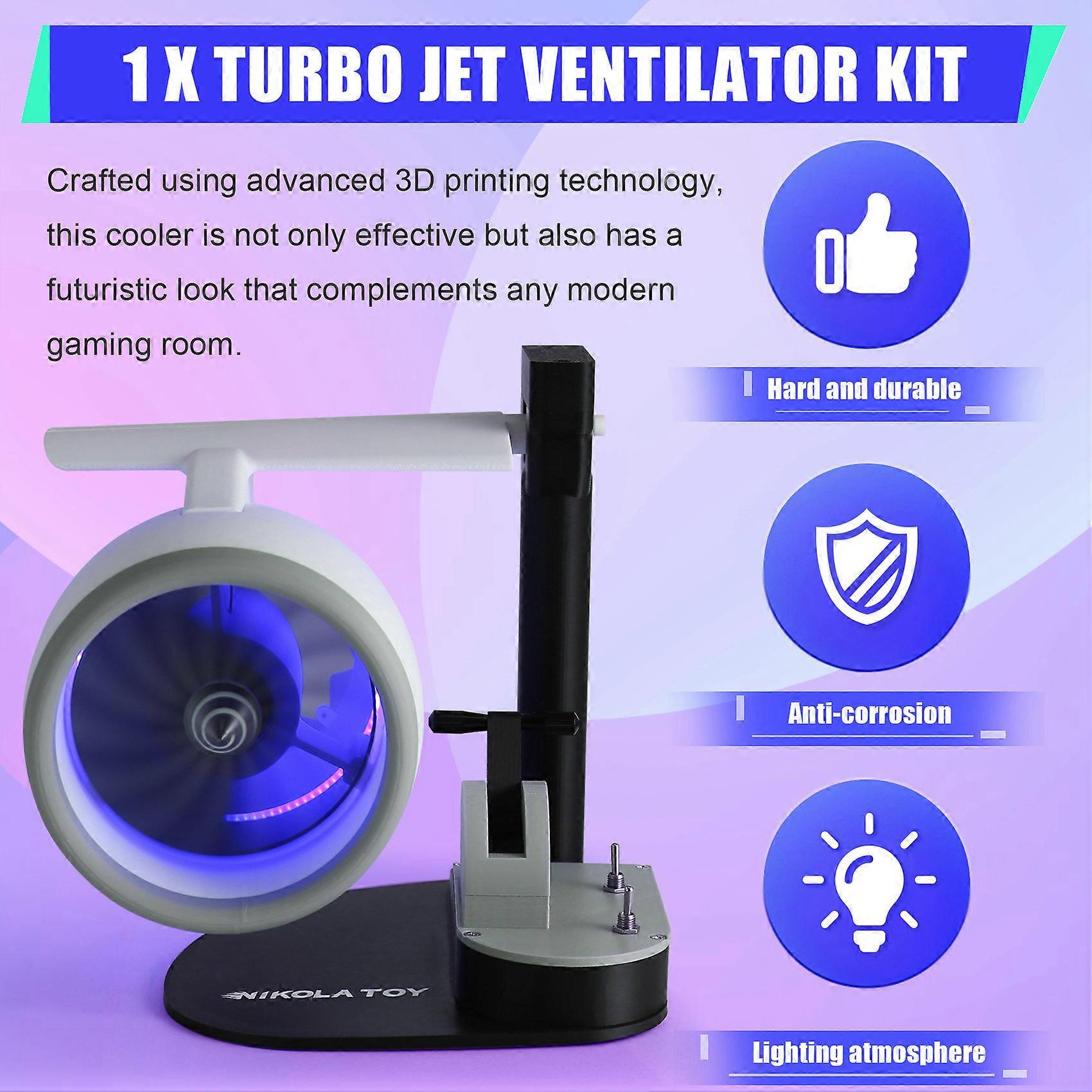 USB Jet Fan Desktop Turbofan Engine Fan 3D Printed Turbo Jet Ventilator ...