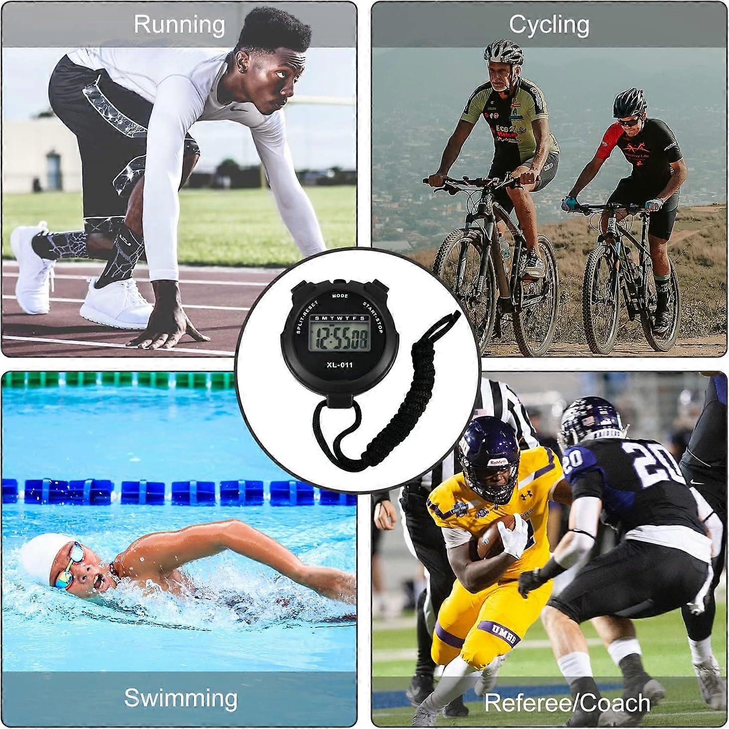 Digital Sports Stopwatch Timer Stopwatch Large Display Interval ...