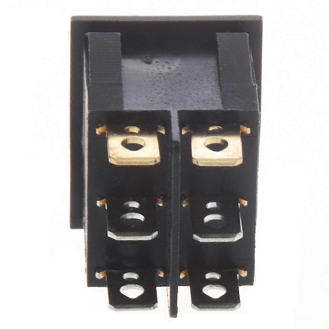 Red Light Illuminated 6 Pin Dual Spst On/off Boat Rocker Switch Ac 15a ...