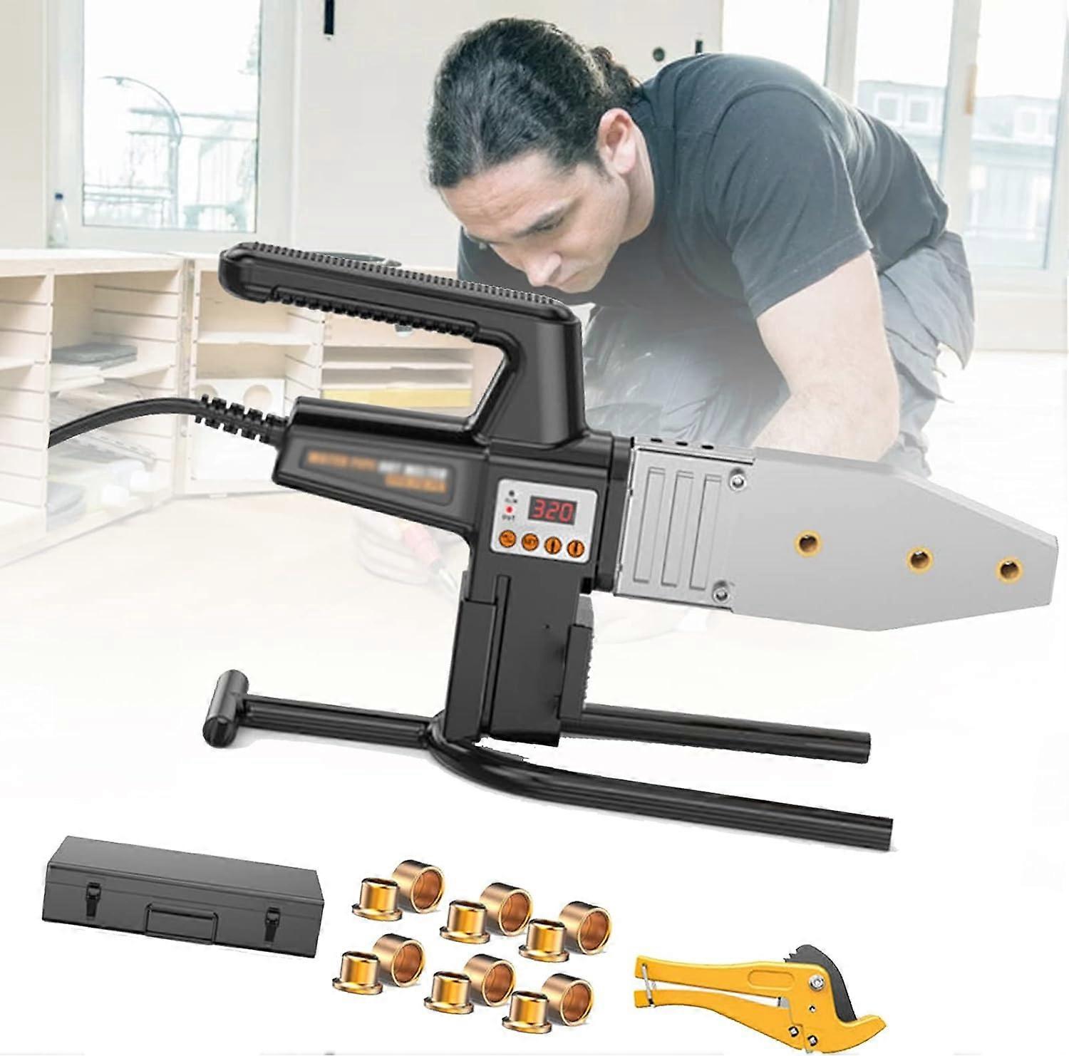 Water Pipe Hot Melt Machine 100-320 Temperature Adjustable, Handheld Socket Fusion Welder ...