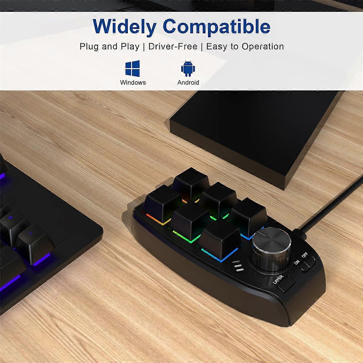 Usb Custom Programming Macro Knob Keyboard 6 Keys Copy Paste Mini Button For Photoshop Gaming