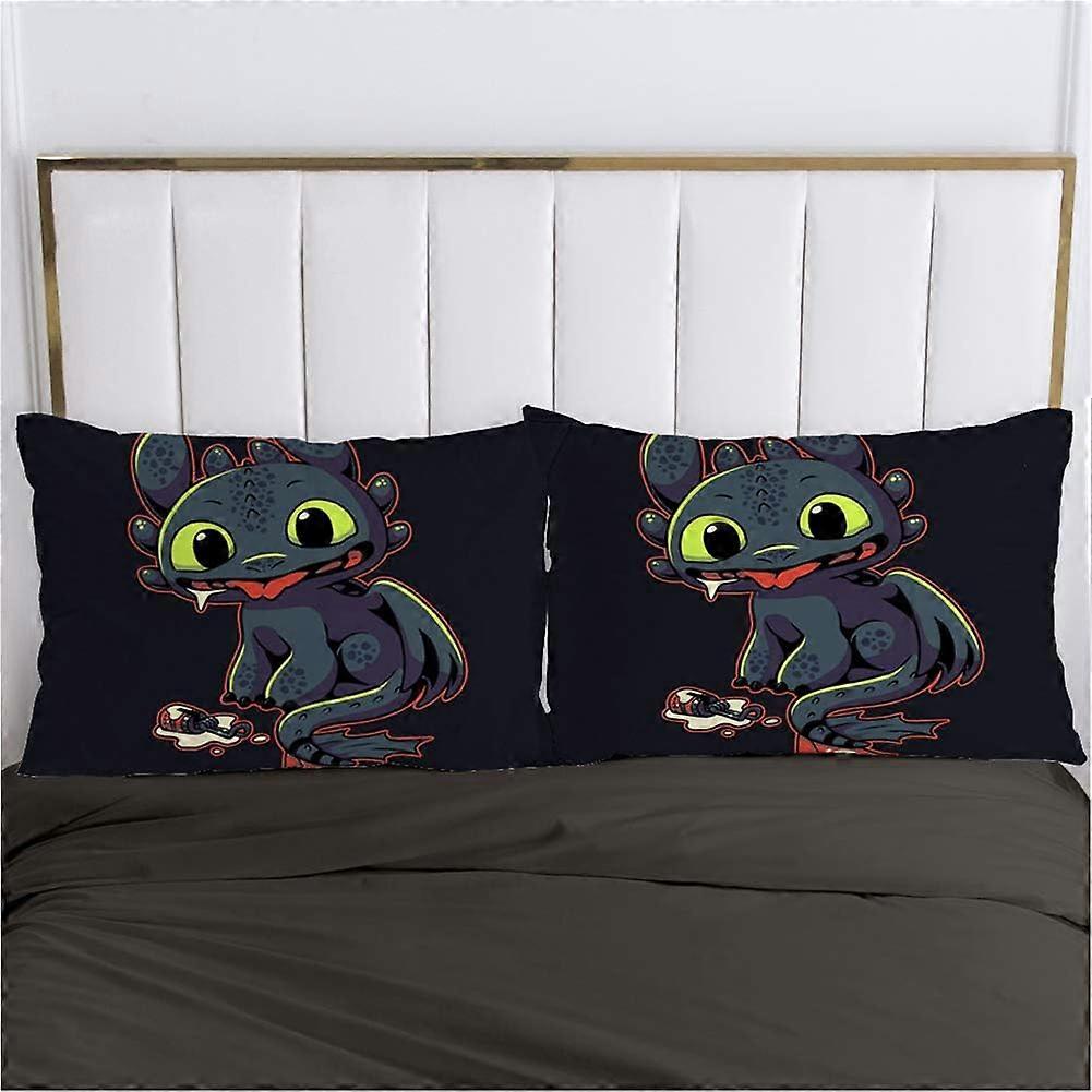 Anime Duvet Cover, and People Anime Bedding Set with Toothless Pattern ...