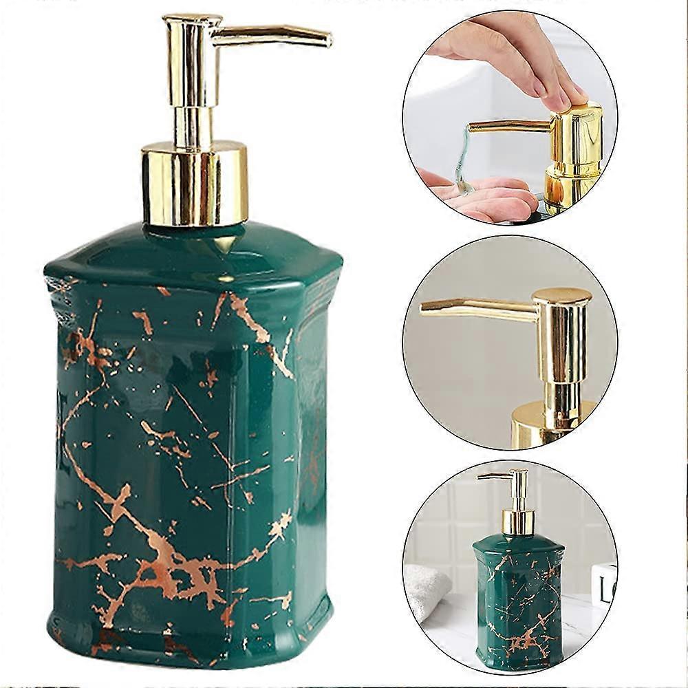 Soap Dispenser 480 Ml In Marble Texture Ceramic, Shower Gel Dispenser ...