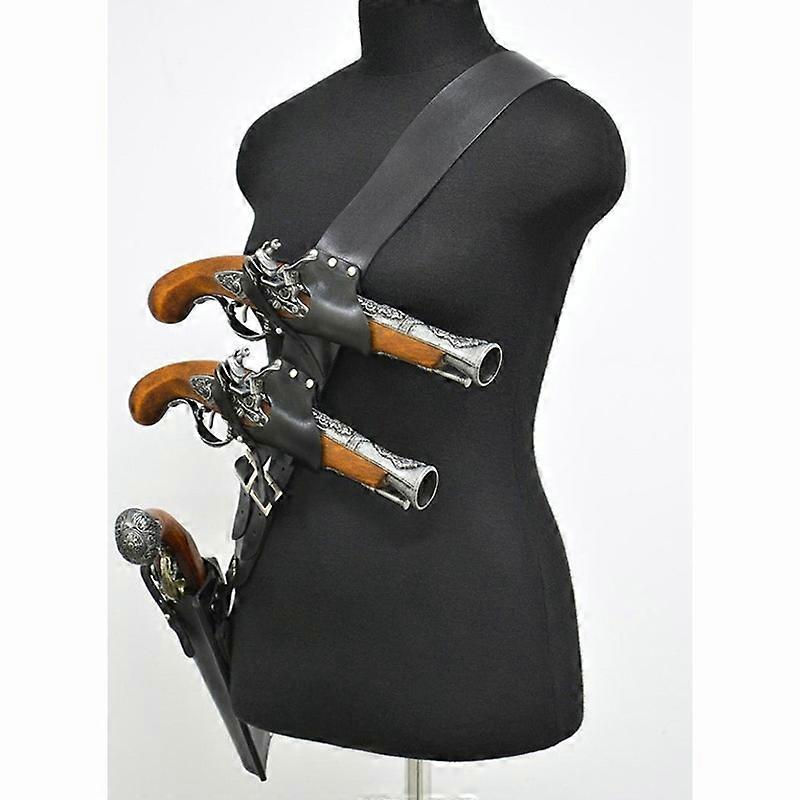 Pirate Leather Shoulder Belt Flintlock Holster Steampunk Blunderbuss ...
