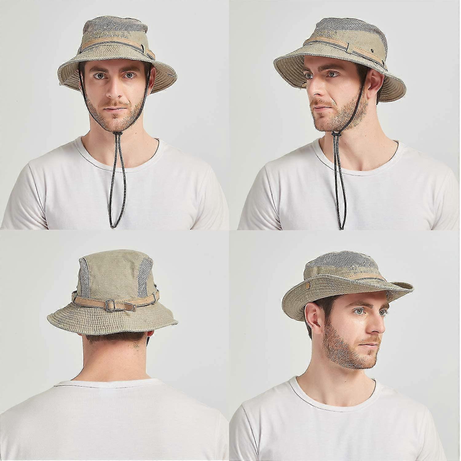 Cotton Sun Hat Men's Summer Hat Uv Protection Hiking Hat Fishing Hat ...