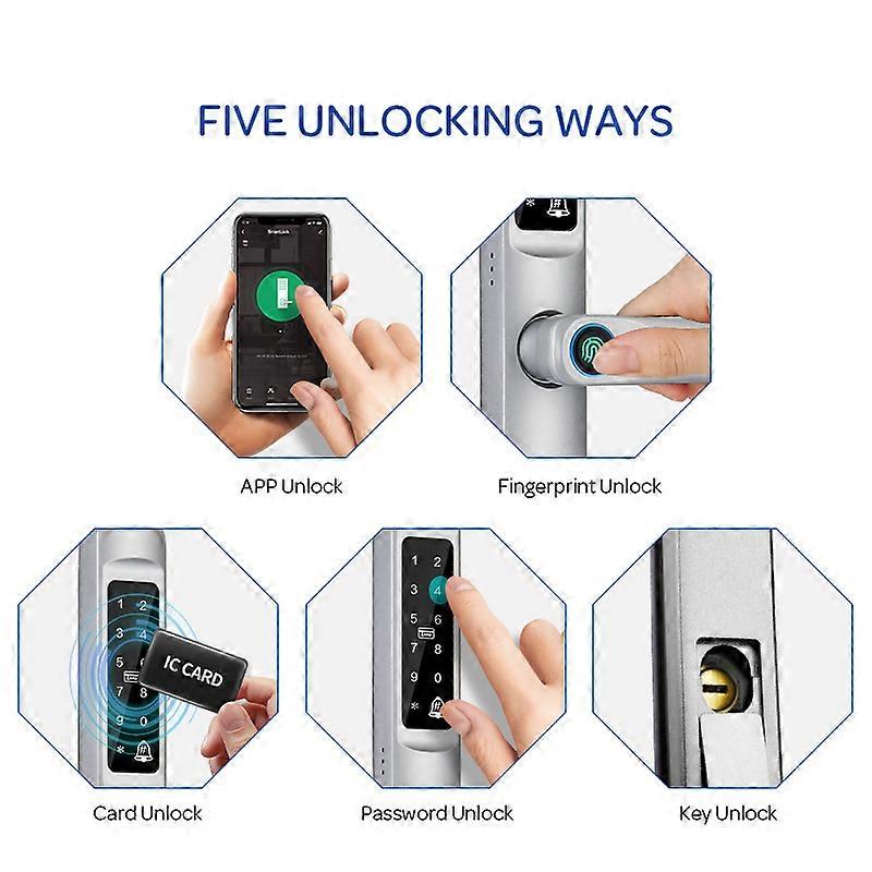 TTLock Smart Lock Waterproof Outdoor Fingerprint Bluetooth APP RFID ...